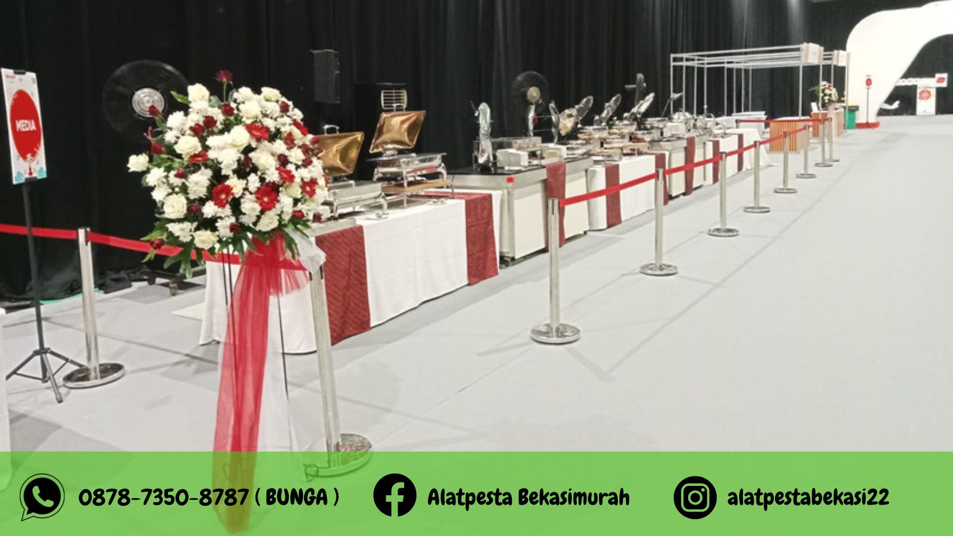 Sewa Tiang Antrian Atau Standing Rope Tali Sabuk Merah | Pusat Sewa ...