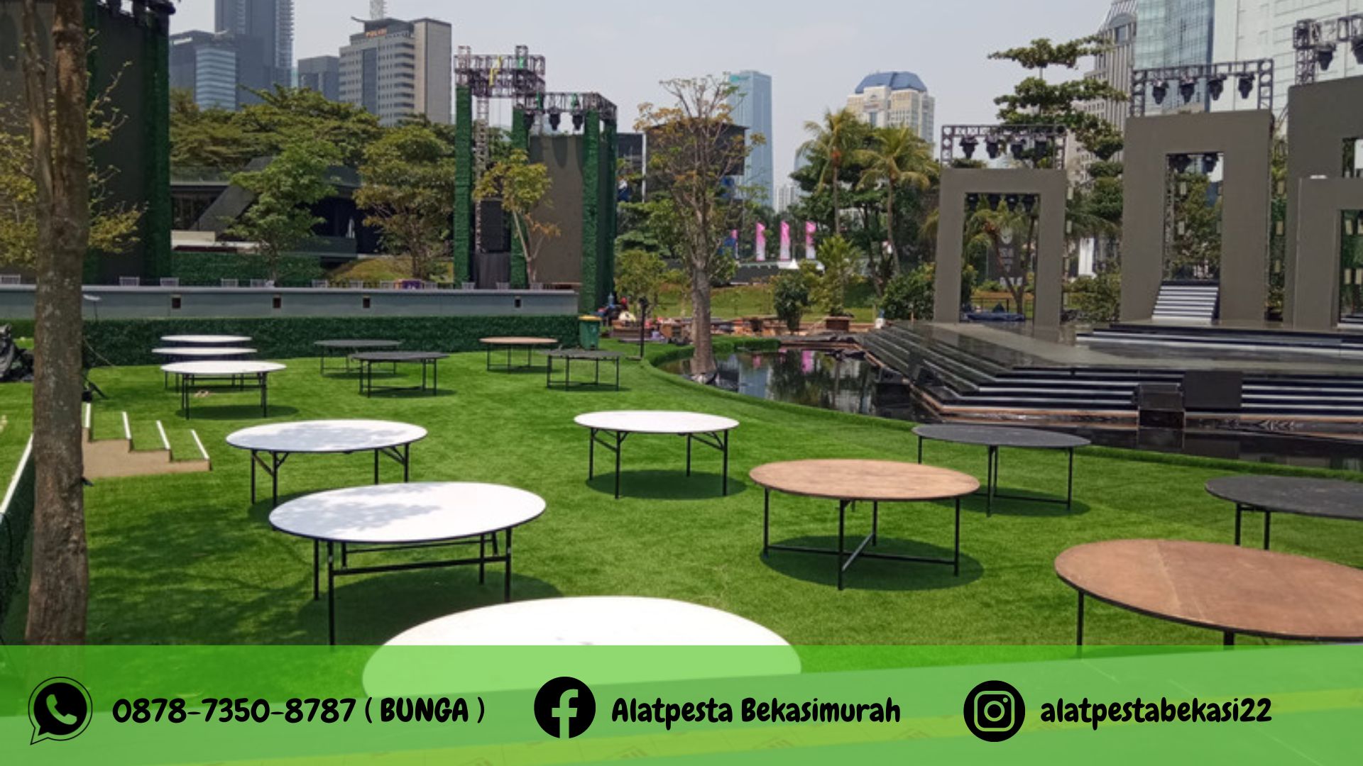 Sewa Meja Bulat atau Round Table Event Outdoor | Pusat Sewa Meja & Sewa ...