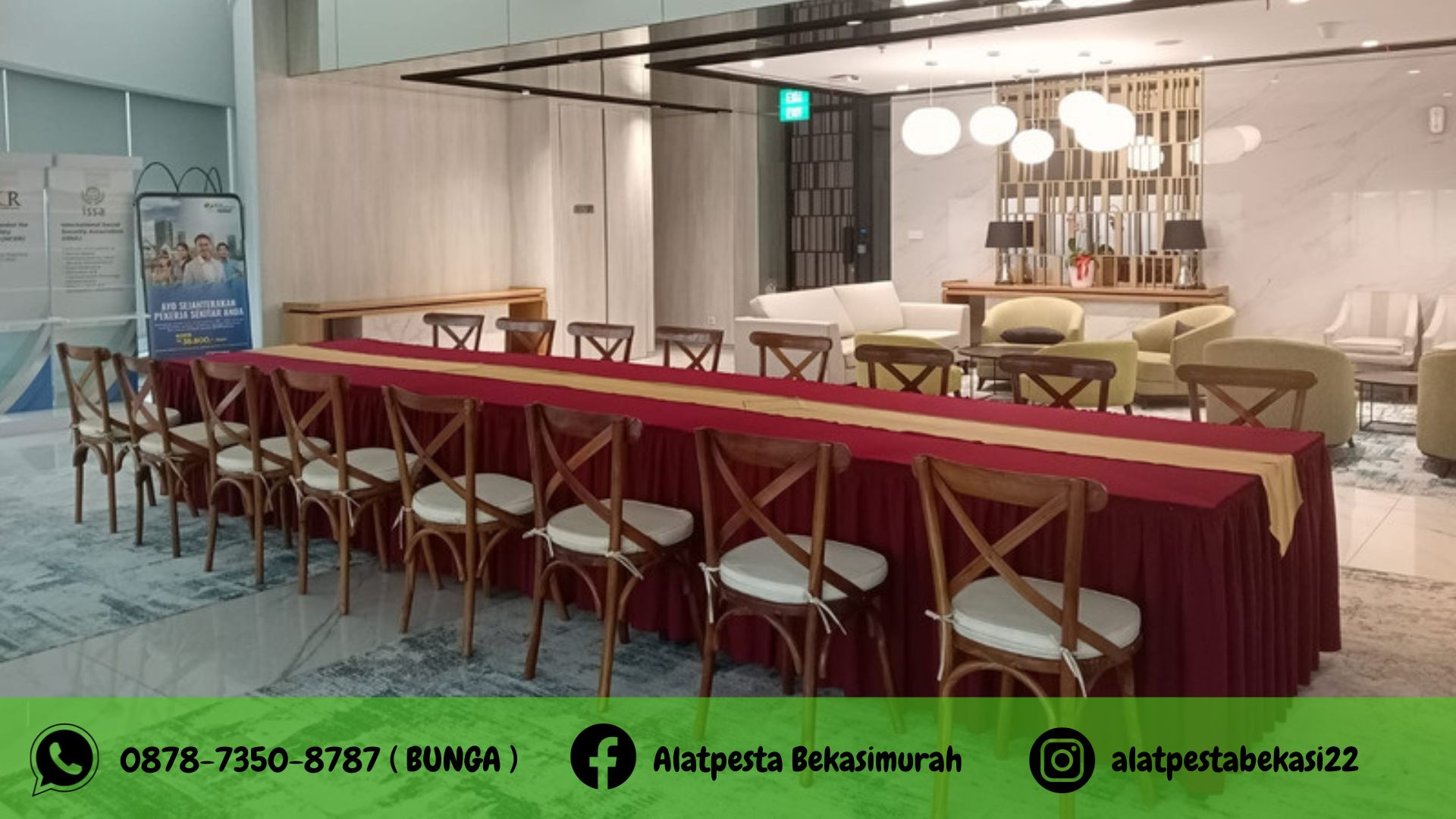 Sewa Long Table dan Kursi Crossback Exclusive Jakarta Pusat | Pusat ...