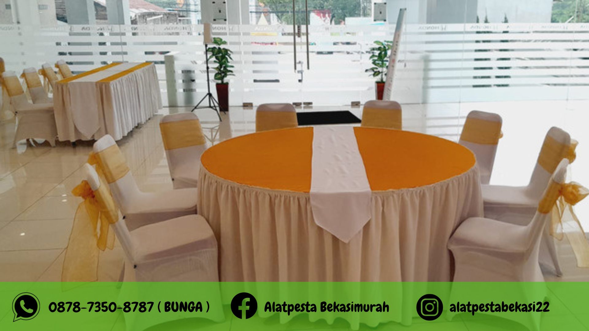 Sewa Meja Bulat Dengan Ukuran 180cm Event Larangan Tangerang | Pusat ...